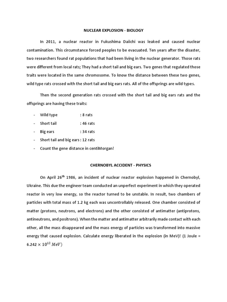 Nuclear Explosion - Biology | PDF | Nuclear Fusion | Neutron