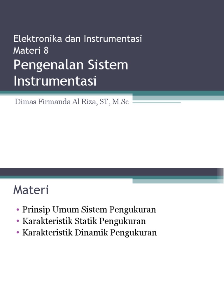 ELINS Pengenalan Sistem Pengukuran Instrumentasi | PDF | Bisnis | Komputer