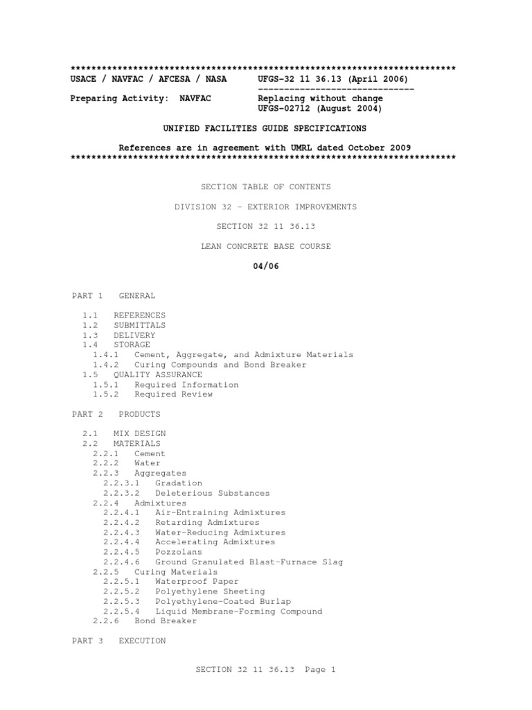 Lean Concrete Base Course Guide | PDF | Construction Aggregate | Concrete