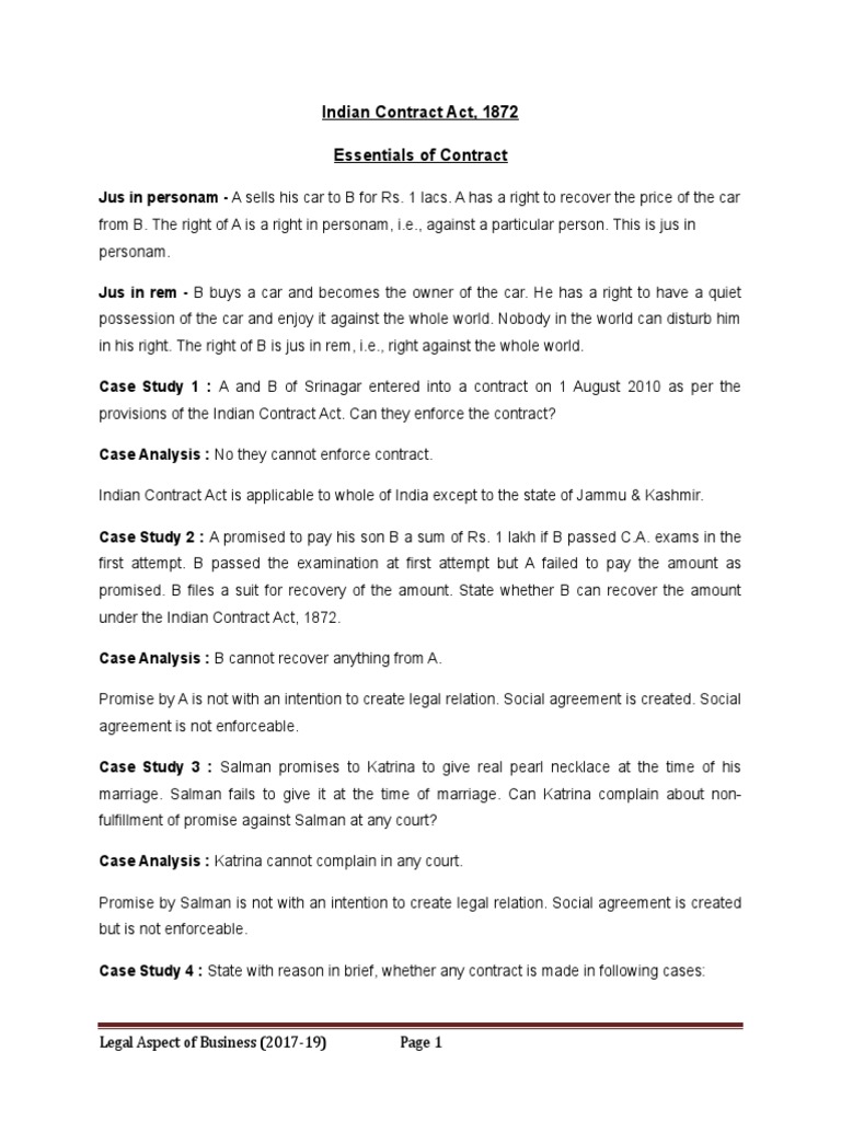 Case Analysis | PDF | Offer And Acceptance | Legal Concepts
