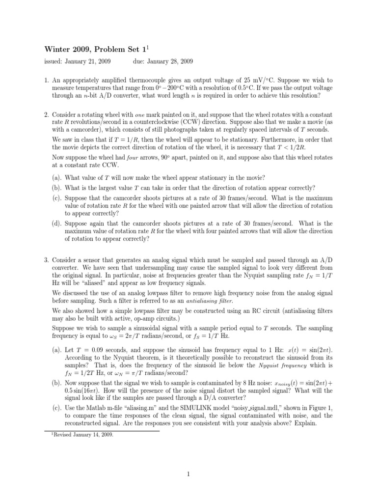 Winter 2009 Problem Set 11 - Measuring Temperatures and Rotating Wheels ...