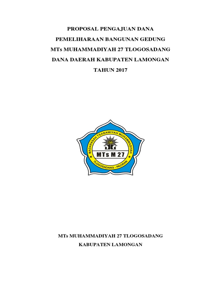 Proposal Dana Pemeliharaan MTs 2017 | PDF