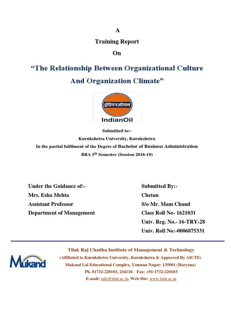 The Relationship Between Organizational Culture and Organization ...