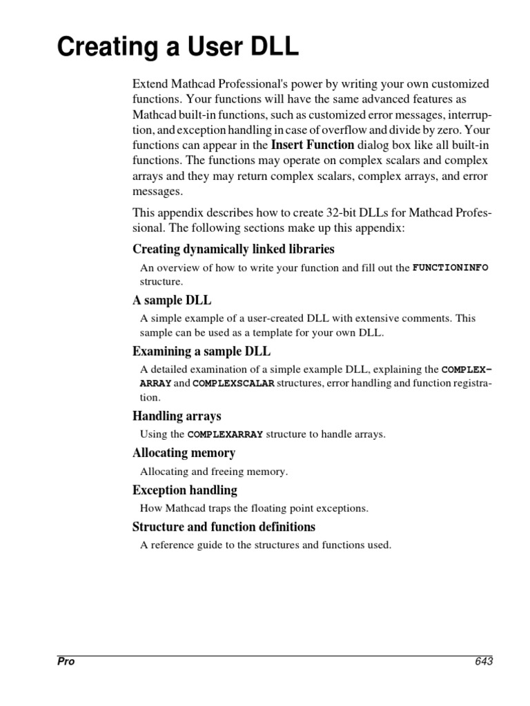 Creating A User DLL PDF | PDF | Library (Computing) | Subroutine