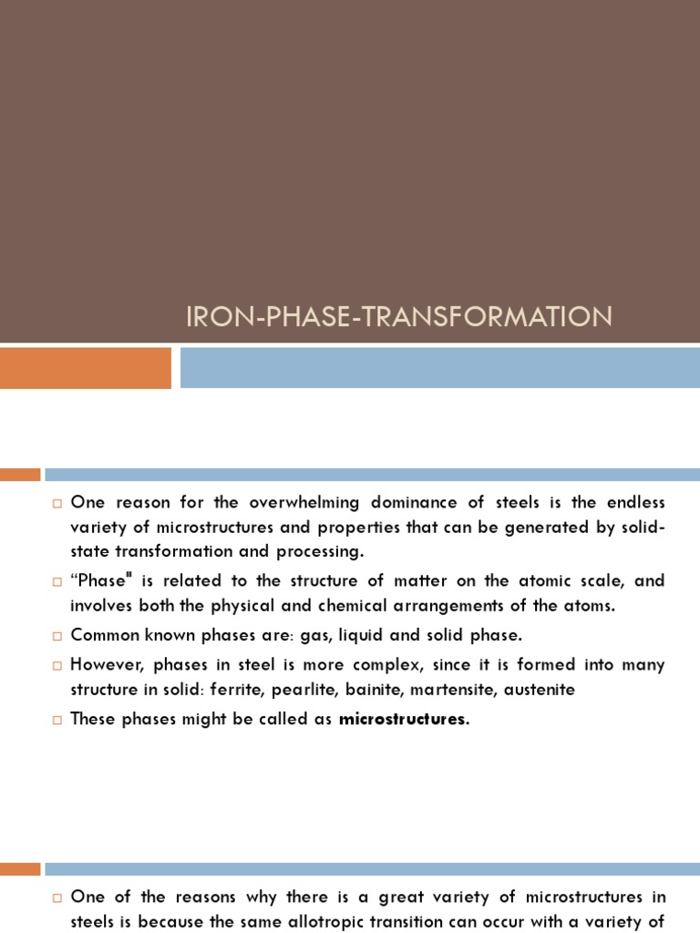 The Complex Phases of Steel: A Detailed Explanation of the Iron-Phase ...