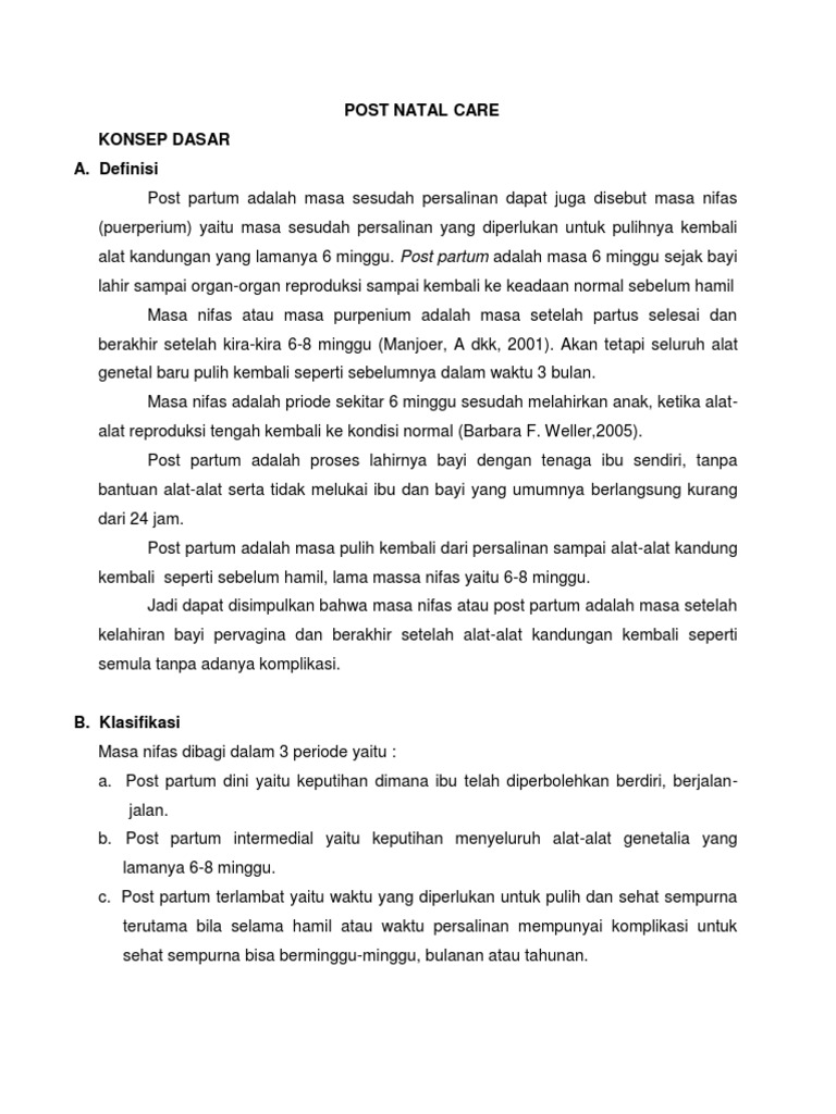 Post Natal Care | PDF