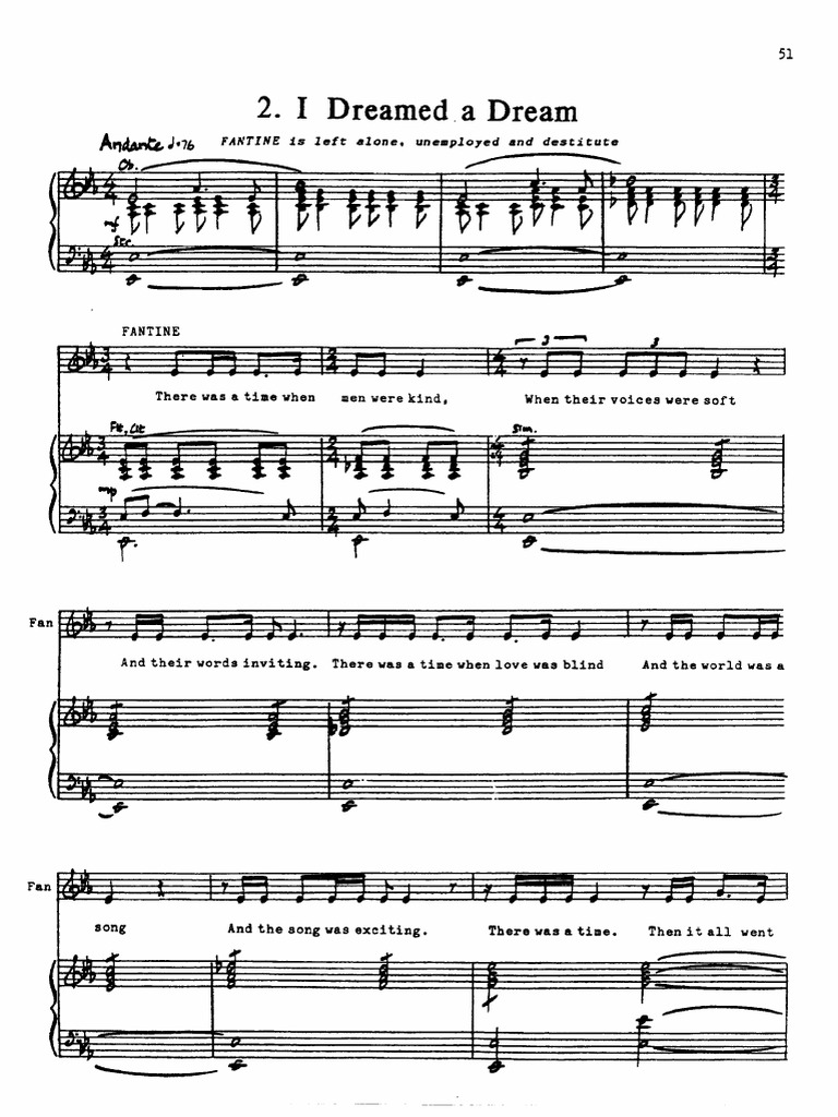 I Dreamed A Dream - Les-Miserables-Vocal-Score | PDF