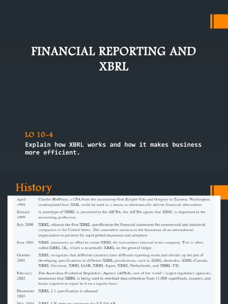 Financial Reporting and XBRL: Explain How XBRL Works and How It Makes ...