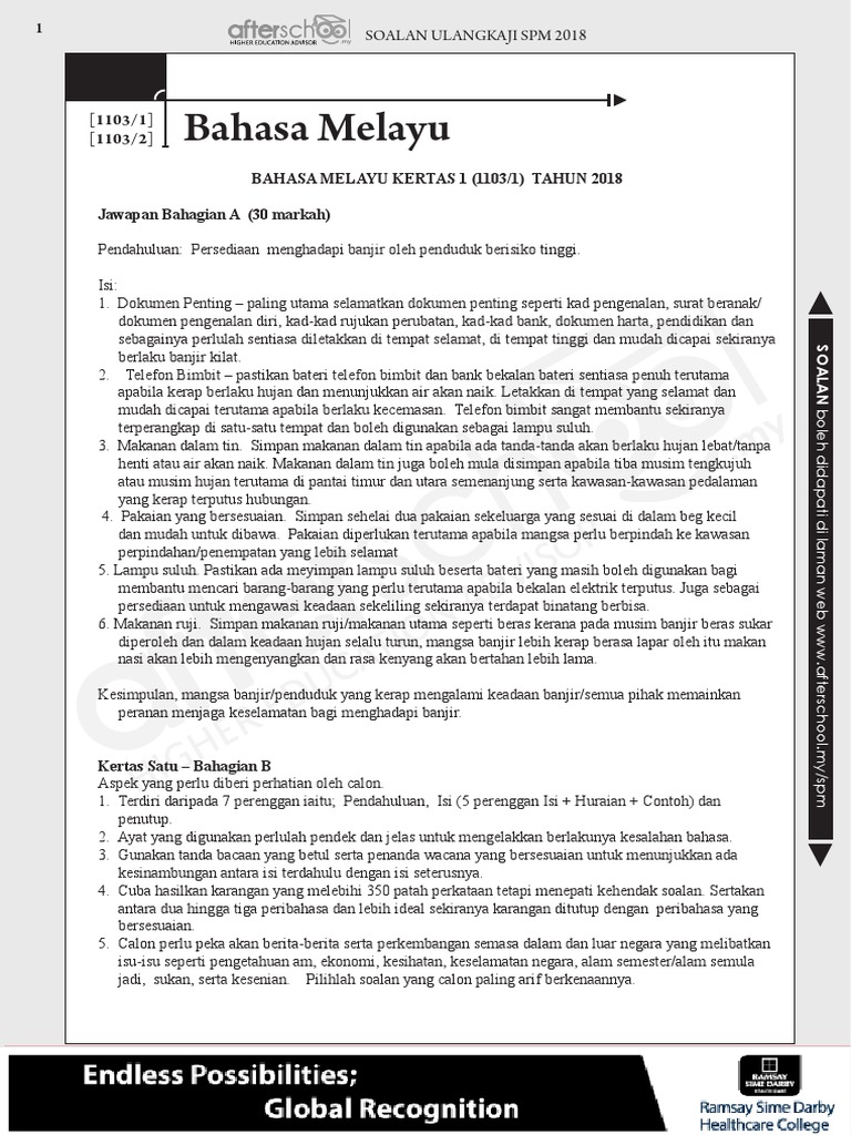 SPM Answers 2018 | PDF