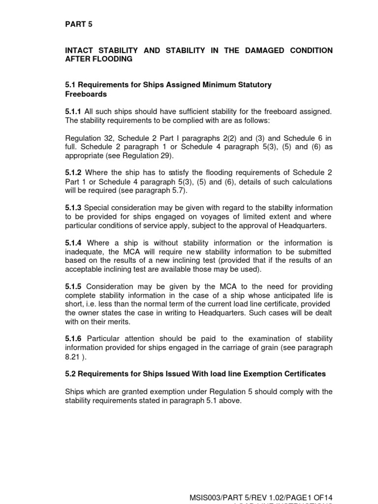 Intact Stability and Stability in The Damaged Condition | PDF | Ships ...