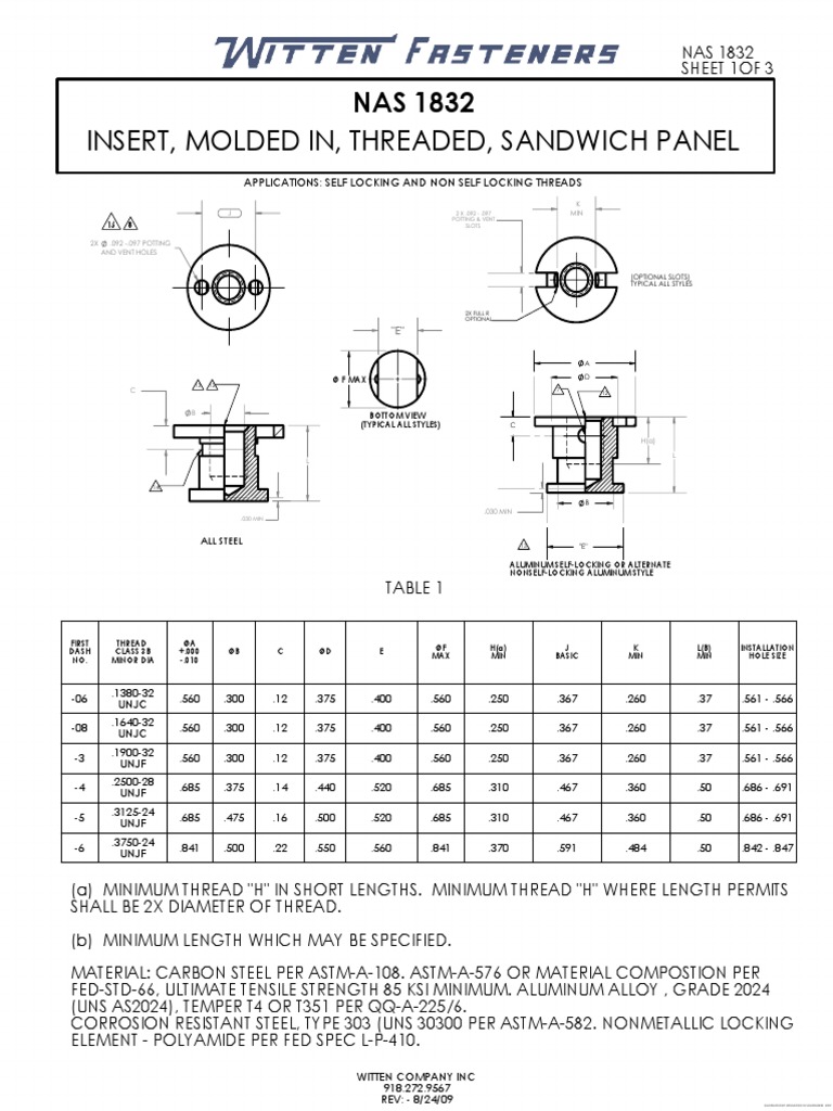 Nas 1832 | PDF | Screw | Steel