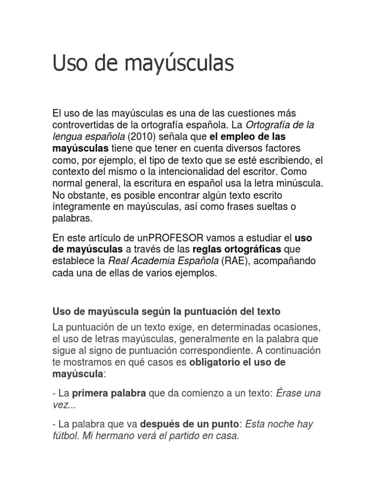 Uso de Mayúsculas | PDF | Puntuación | Semiótica