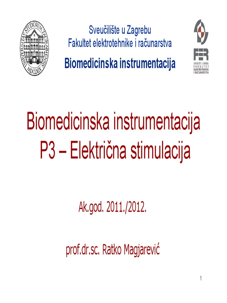 Biomedicinska Instrumentacija El - Stimulacija | PDF
