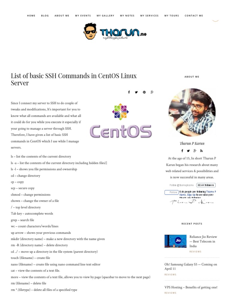 List of Basic SSH Commands in CentOS | PDF | System Software | Computing