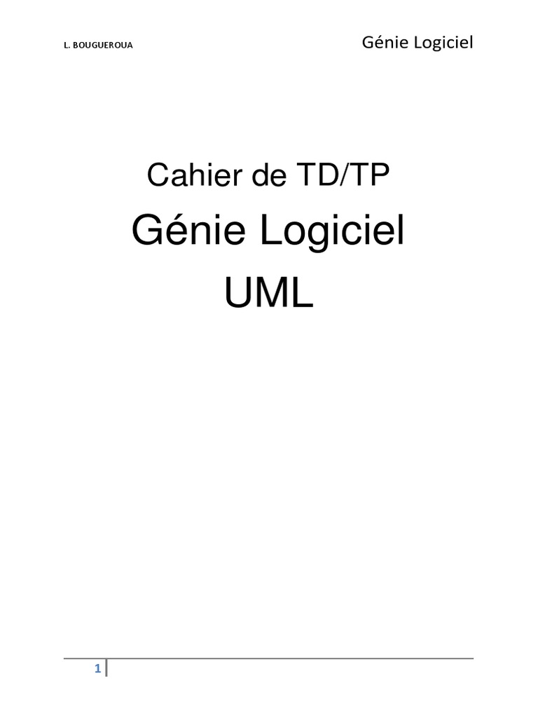 GL - Cahier de TD - TP Uml | PDF | Cas d'utilisation | Thread (informatique)