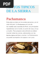 Platos Típicos de Pasco | PDF | Cocina, comidas y vino