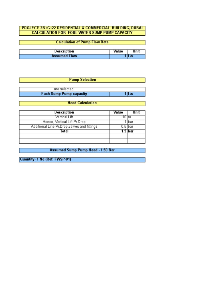 Pump Head Calculation | PDF | Tap (Valve) | Pump