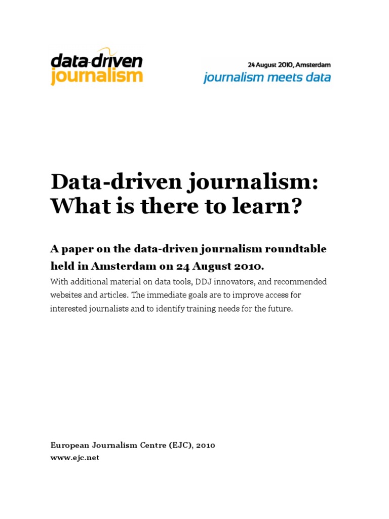 Data Driven Journalism | PDF | Journalism | Data Science