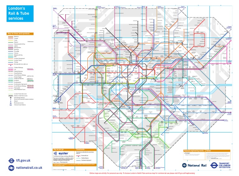 London Rail and Tube Services Map | PDF