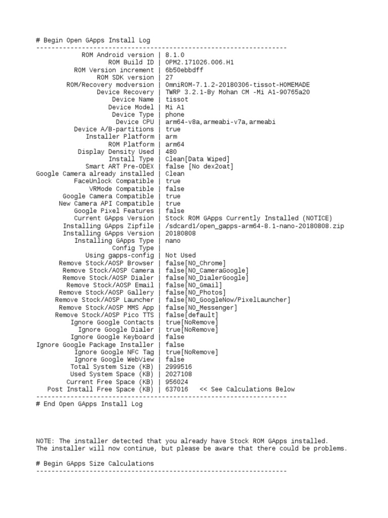 Open Gapps Log | PDF | Embedded Linux Distributions | Android (Operating System)