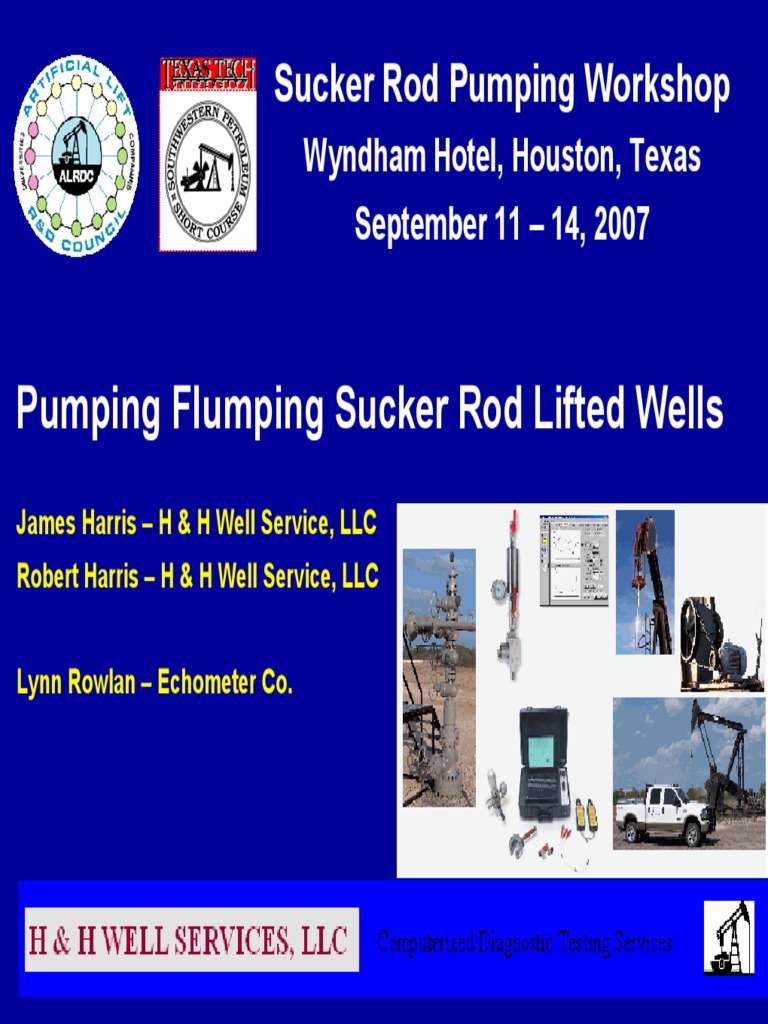 3 - Presentation - Harris - Pumping Flumping Wells | PDF | Casing (Borehole) | Pump