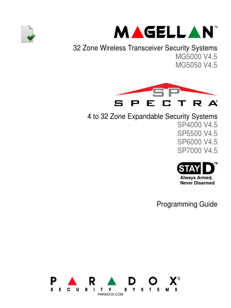 PARADOX - Programming Guide - EN PDF | PDF | Security Alarm | Electronics