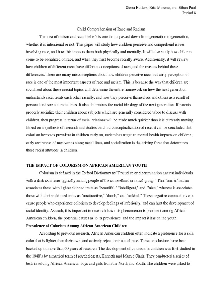 Racism Essay | PDF | Race (Human Categorization) | Racism