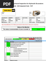 Excavator Maintenance Checklist | PDF | Engines | Mechanical Engineering