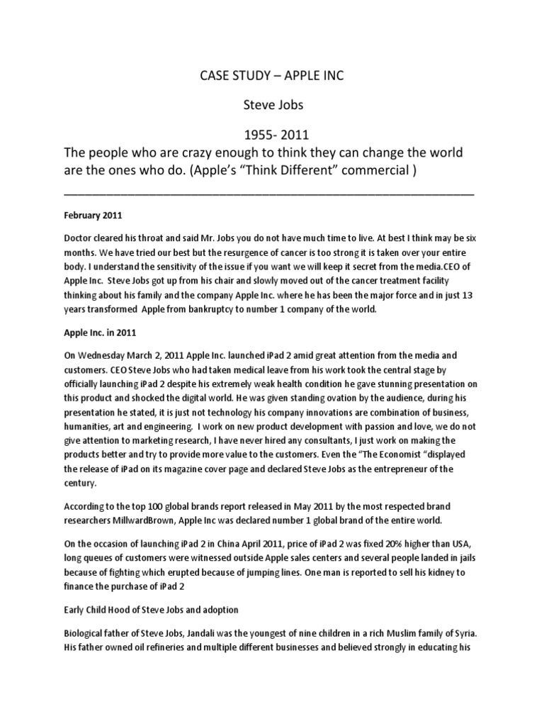 Case Study - Apple Inc. | PDF | I Phone | Apple Inc.