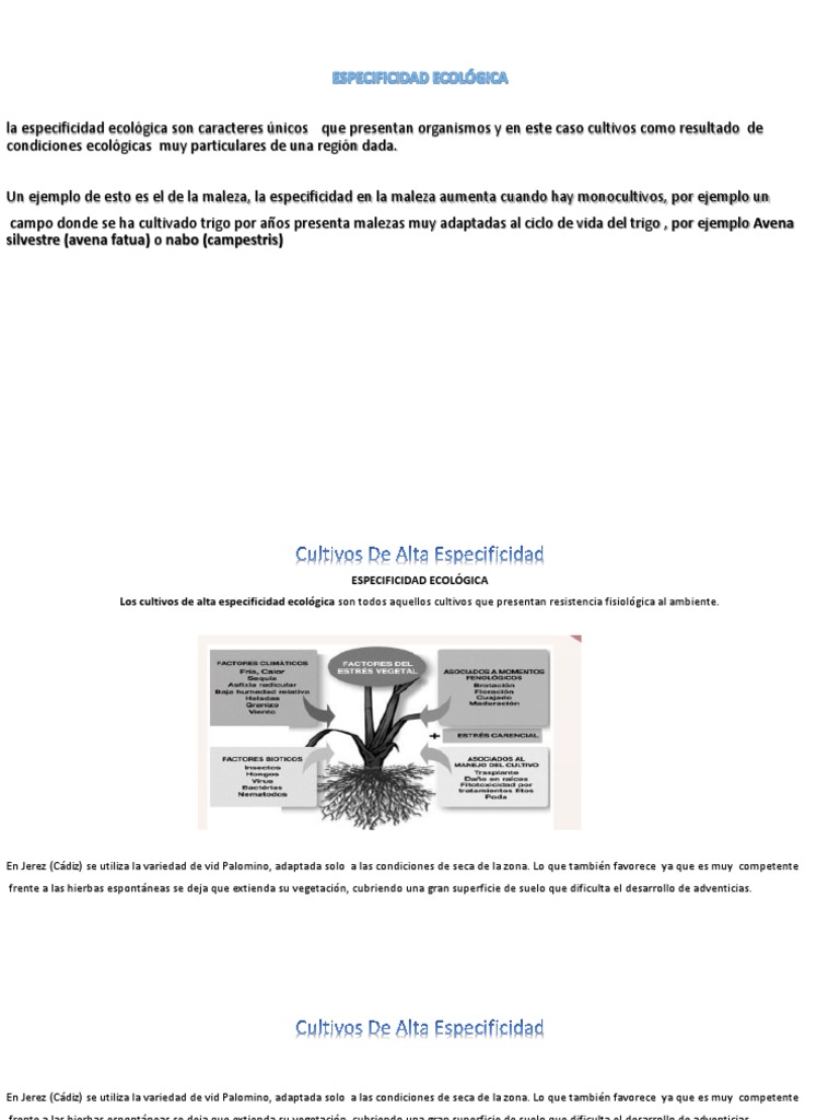 Especificidad Ecológica en Cultivos | PDF | Fruta | Tomate