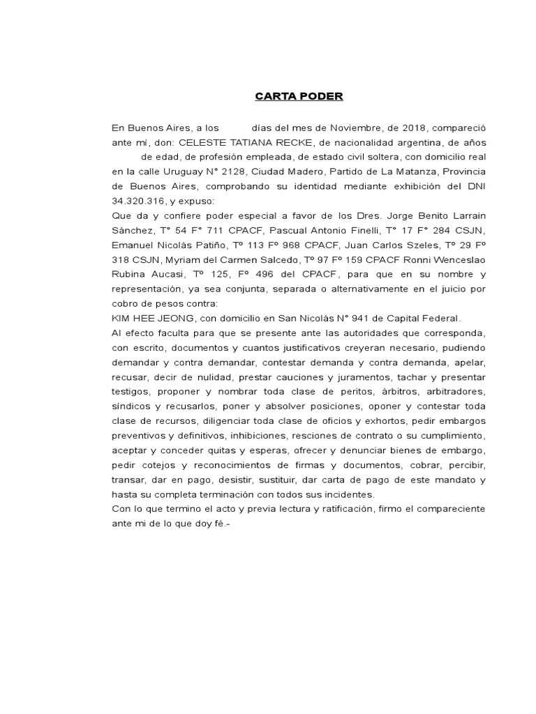 Carta Poder | PDF