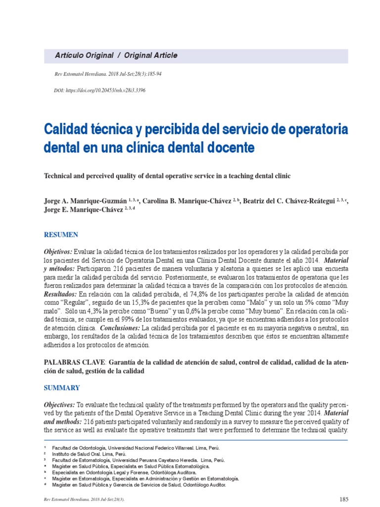 Calidad Técnica y Percibida | PDF | Calidad (comercial) | Paciente