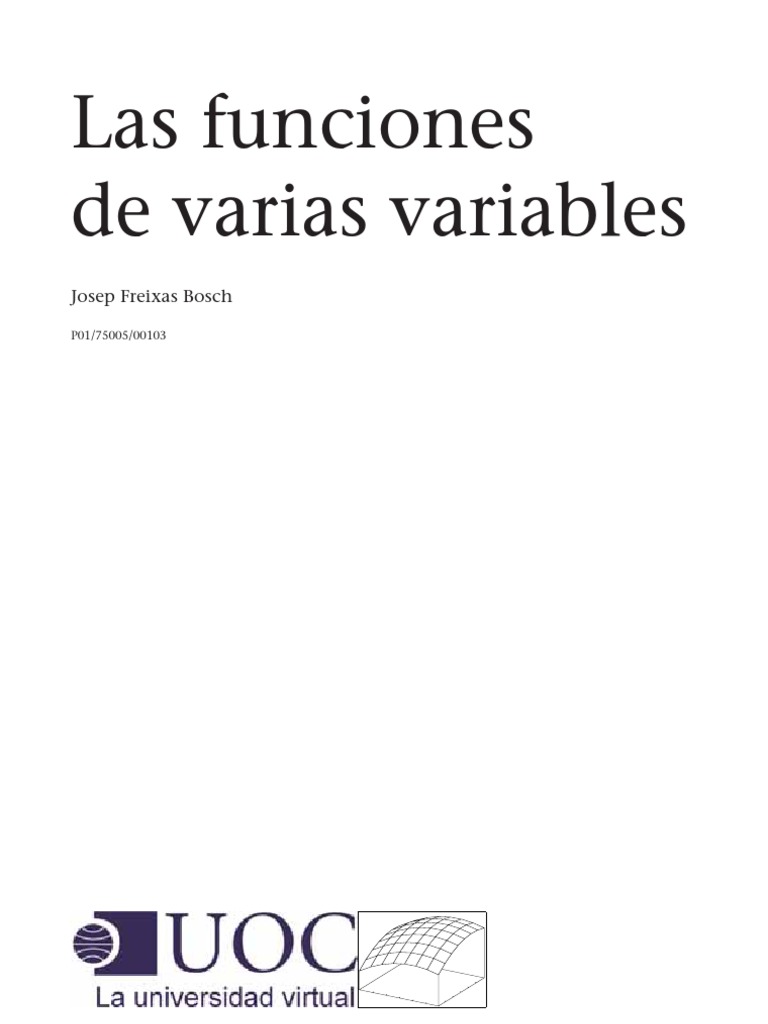 Funciones de Varias Variables | PDF | Función continua | Función (Matemáticas)