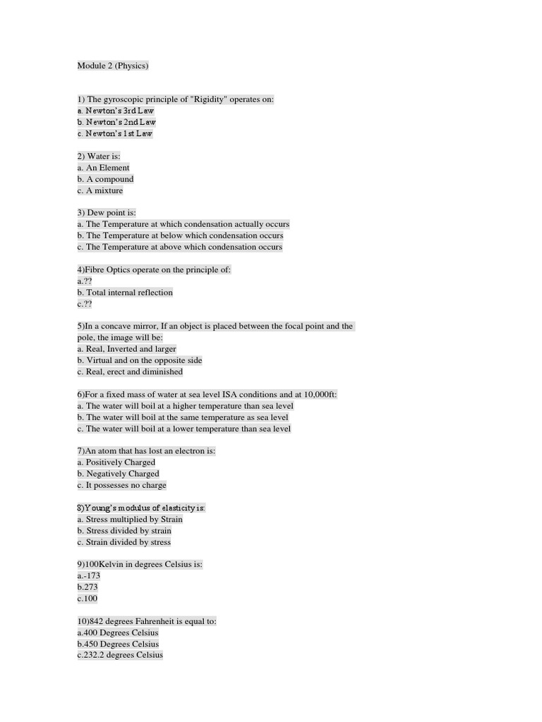 Module 2 (Physics) | PDF | Viscosity | Density