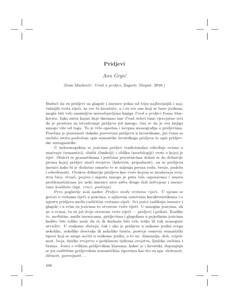 Pridjevi PDF | PDF