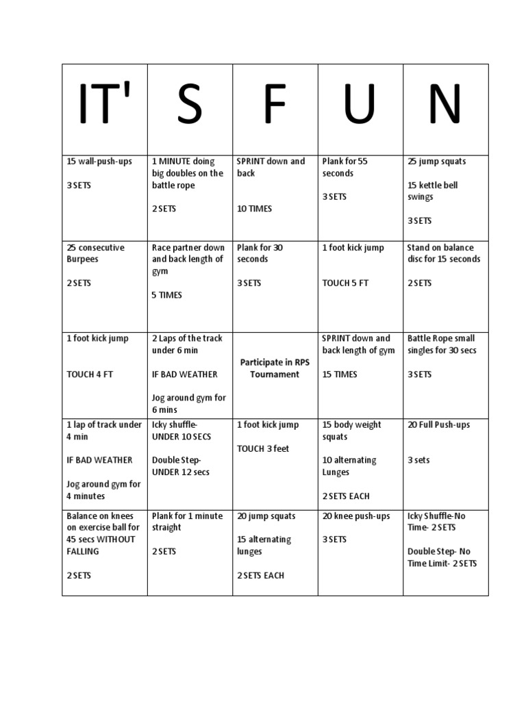 Bingo Sheet | PDF