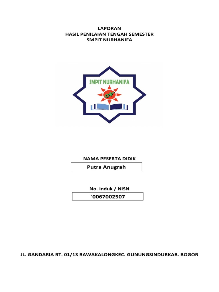 SMPIT NH LAPORAN HASIL PENILAIAN | PDF
