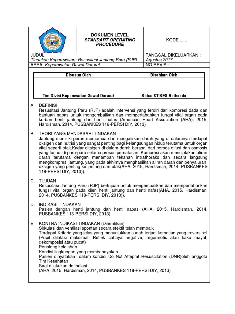 Sop RJP Isn Agt Dan Team 2017 | PDF