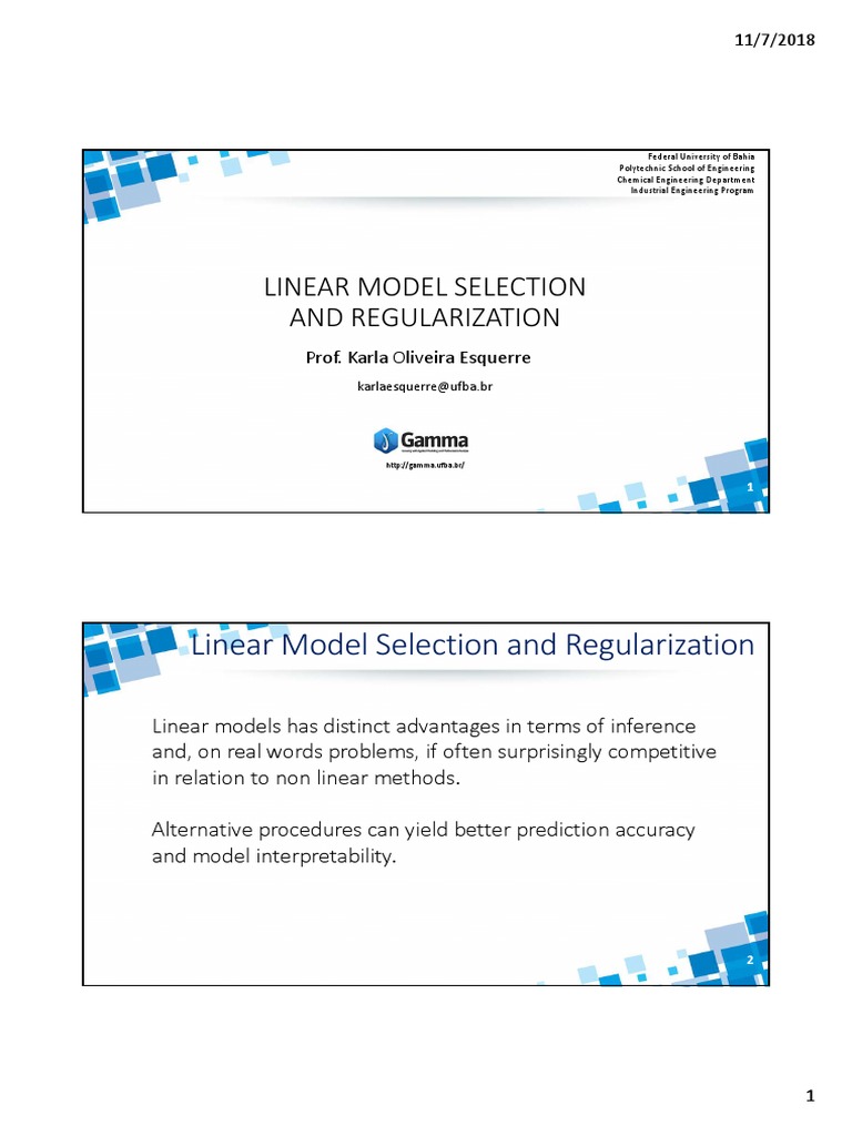 Linear Model Selection and Regularization PDF | PDF | Akaike Information Criterion | Least Squares