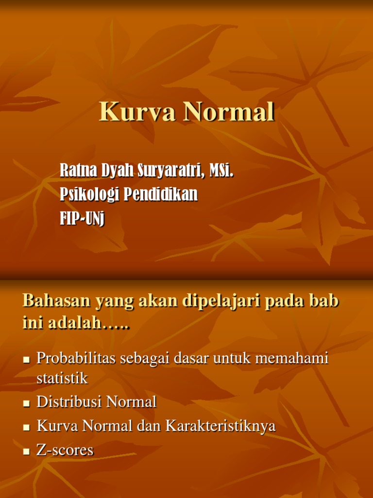 Kurva Normal Statistik Dasar | PDF