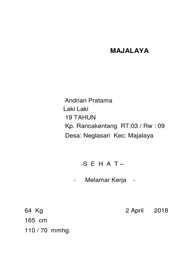 Format Kir Dokter | PDF