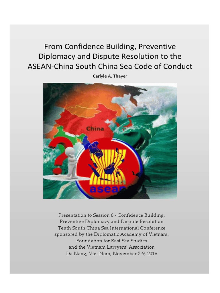 Thayer From Confidence Building Preventive Diplomacya And Dispute