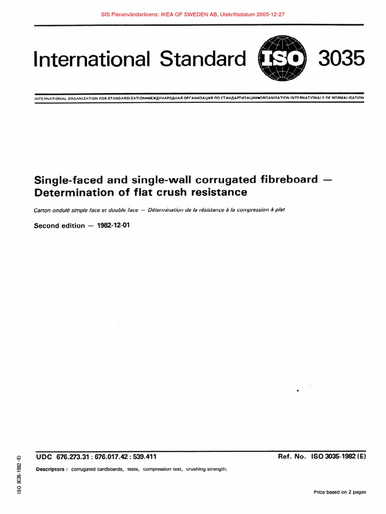 Iso 3005 | Download Free PDF | International Organization For Standardization | Nature