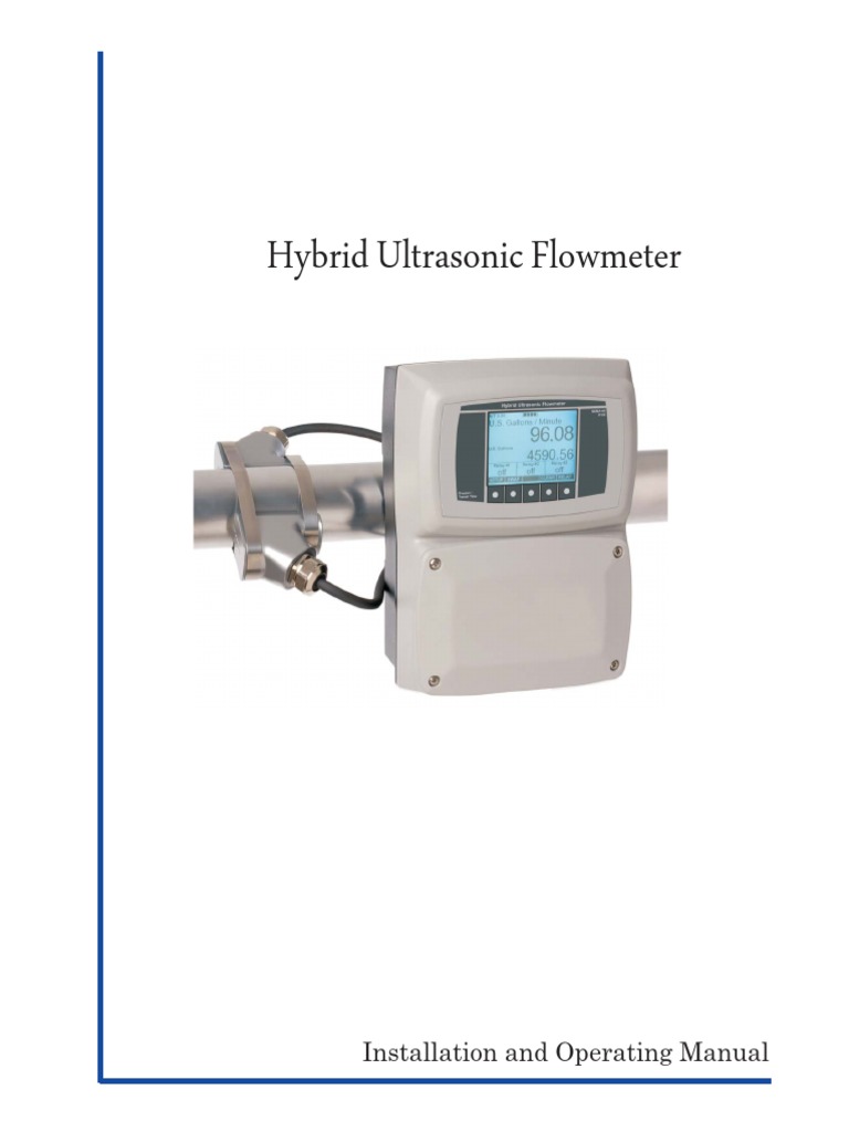 Hybrid Ultrasonic Flowmeter: Installation and Operating Manual | PDF ...