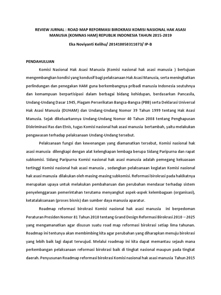 Review Jurnal Road Map Ham | PDF