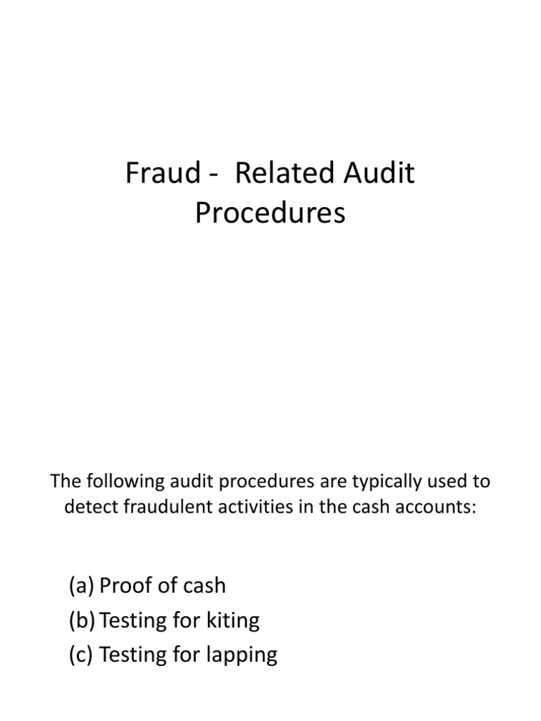 Fraud Related Audit Procedures | PDF