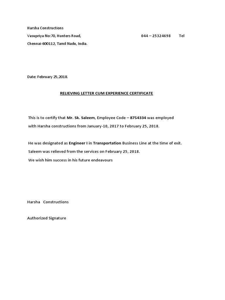 Reliving Letter | PDF