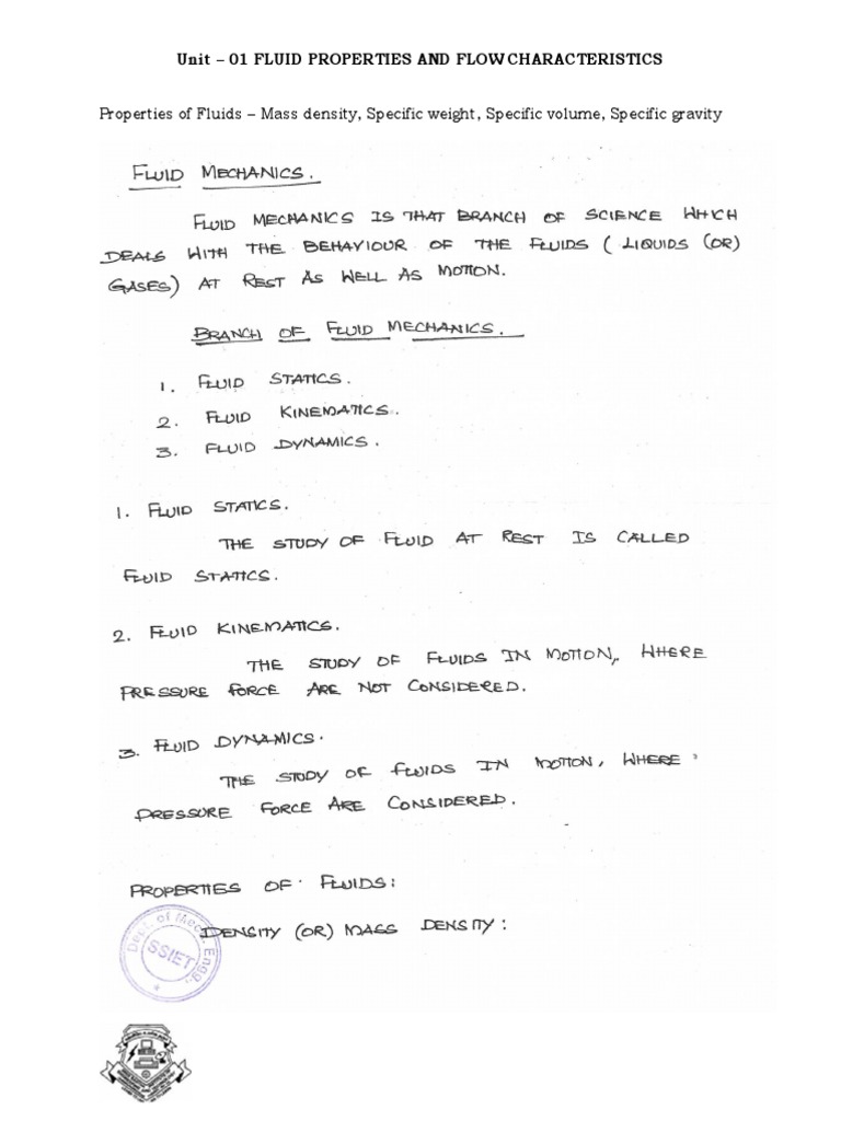 1 Properties of Fluids | PDF