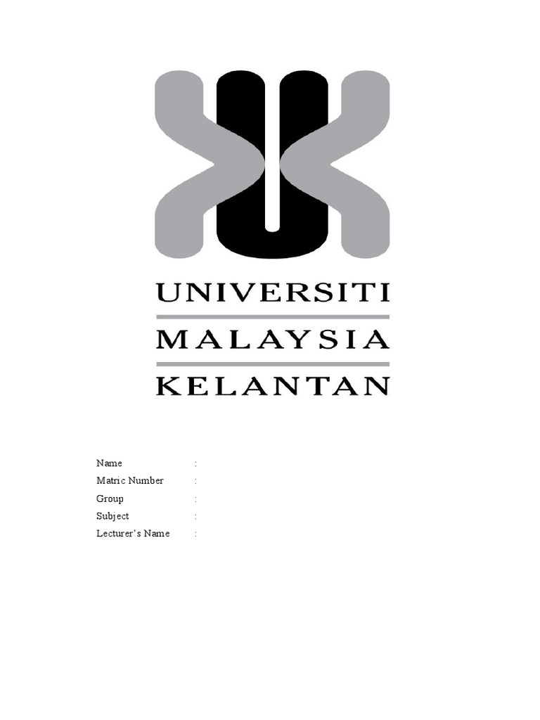 Name: Matric Number: Group: Subject: Lecturer's Name | PDF