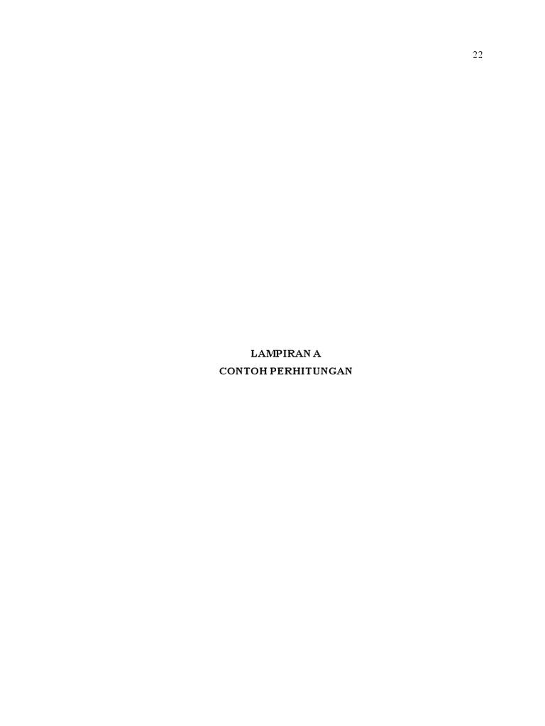 Lampiran A Contoh Perhitungan | PDF